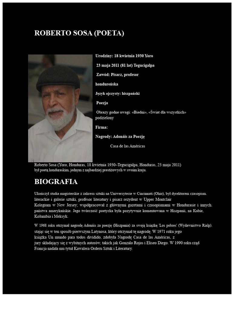 Roberto Sosa | PDF