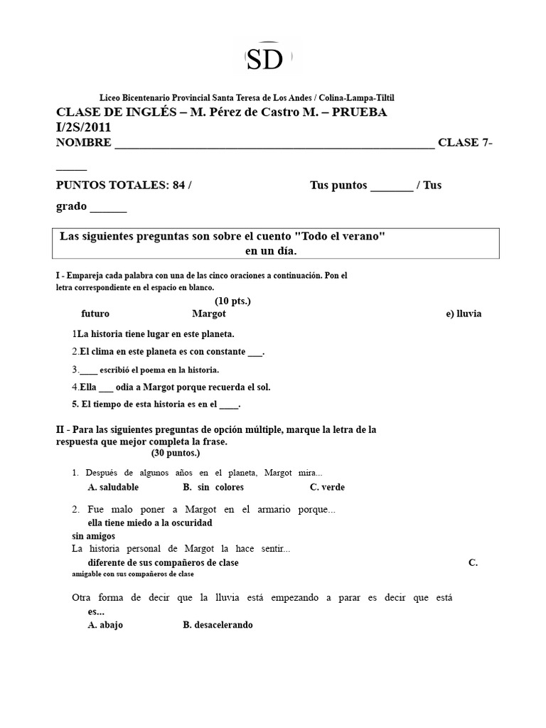 Prueba Todo El Verano en Un Día | PDF