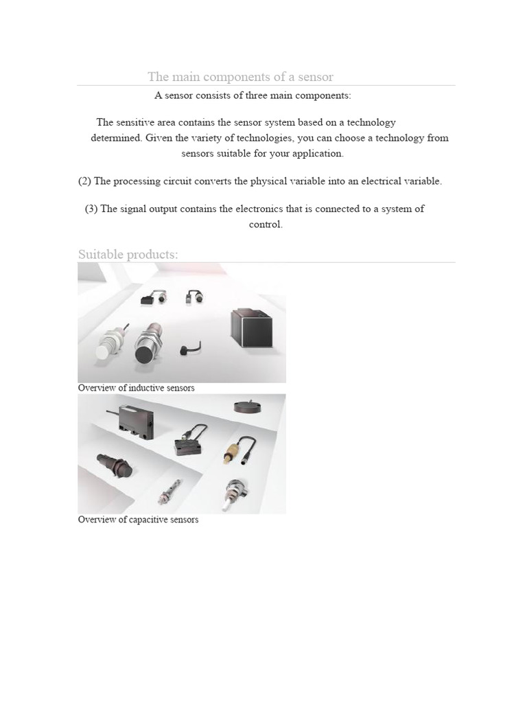 Key Components of Sensors | PDF | Sensor | Photoelectric Effect
