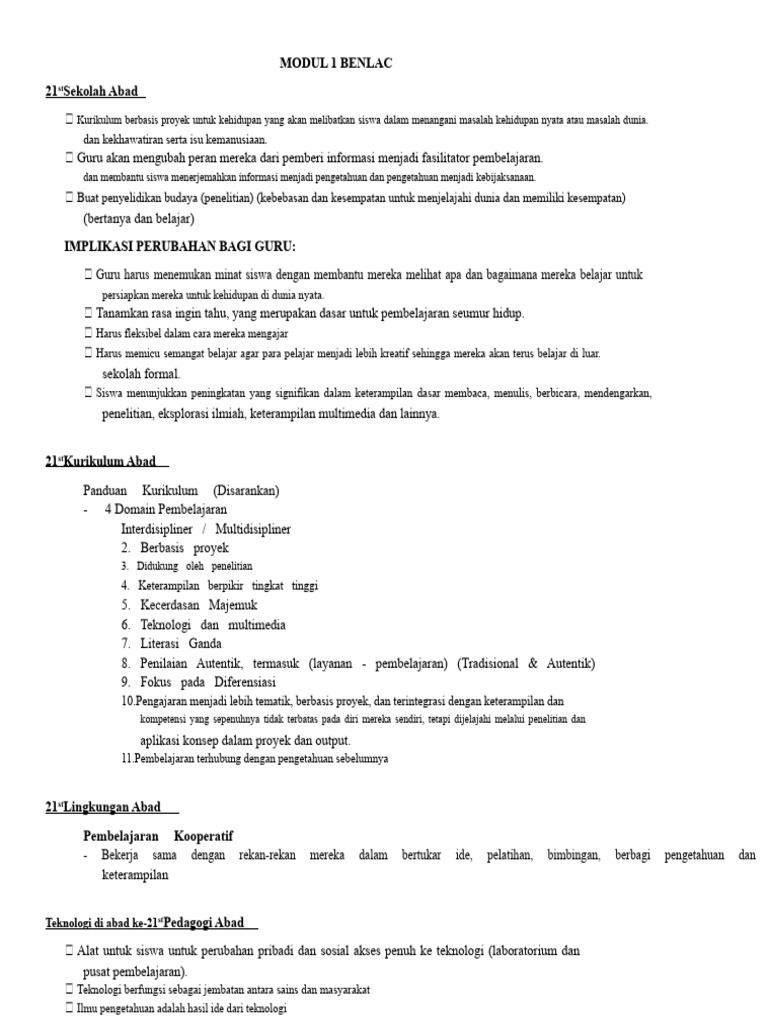 MODUL-1-CATATAN-BENLAC | PDF