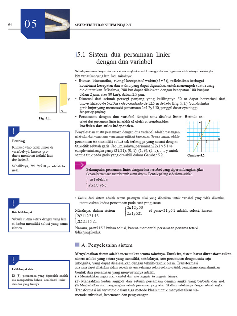 Sistem Persamaan Linier Dua Variabel | PDF