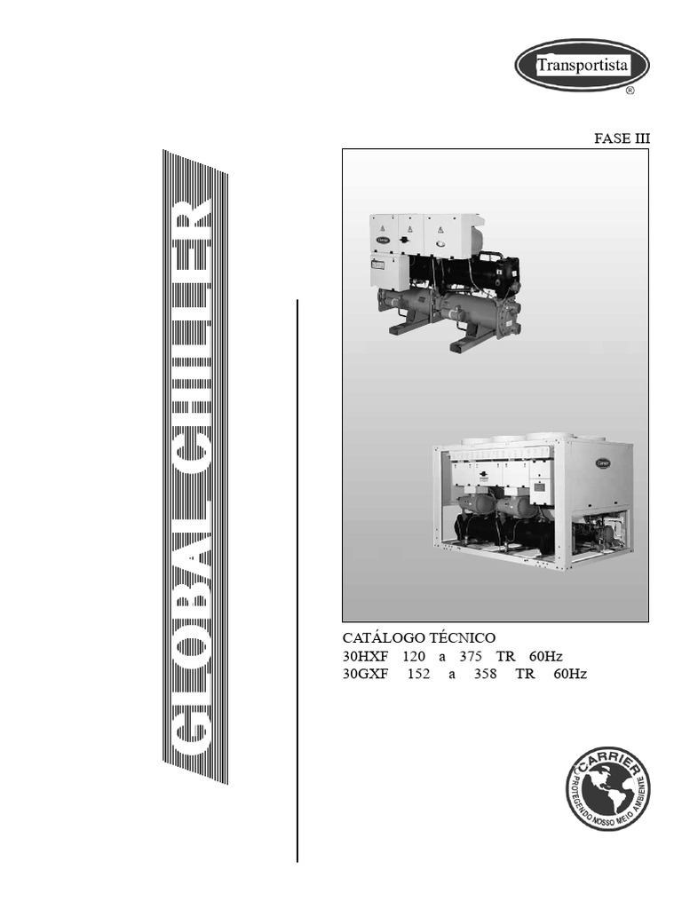 Manual Técnico Chiller Carrier 30GX | PDF | Refrigerante | Presión