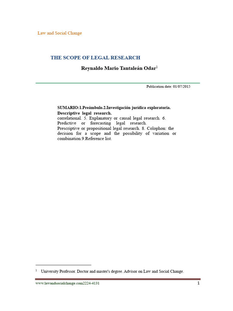 Types of Legal Research Explained | PDF | Thought | Reason