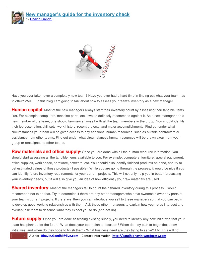 New Manager Guide For The Inventory Check | PDF | Inventory | Resource