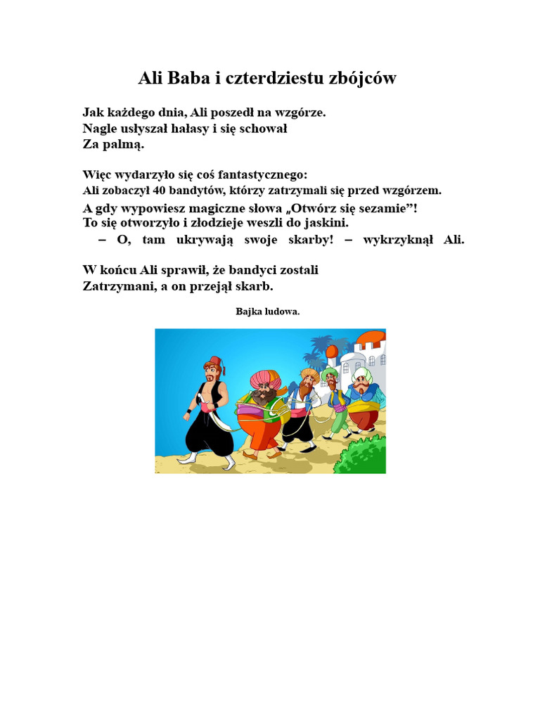 Ali Baba I Czterdziestu Zbójców | PDF