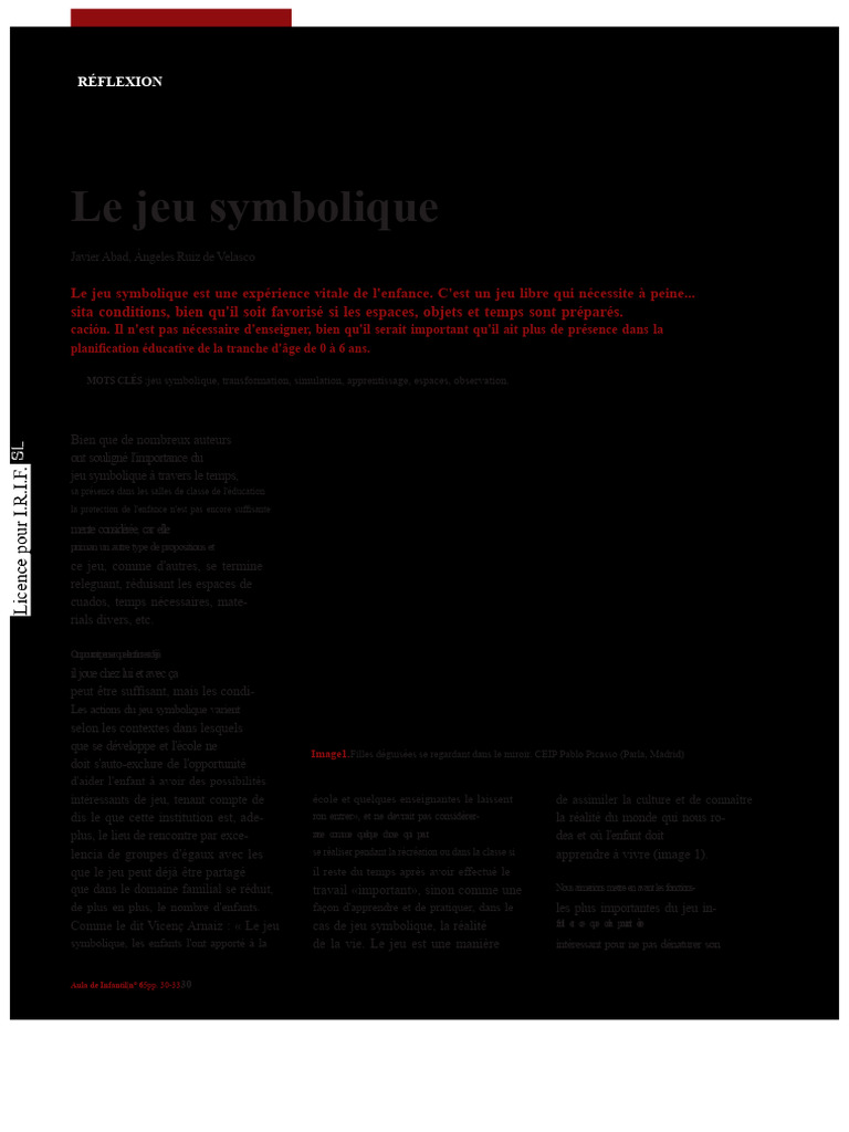 Le Jeu Symbolique | PDF | Apprentissage | Cognition