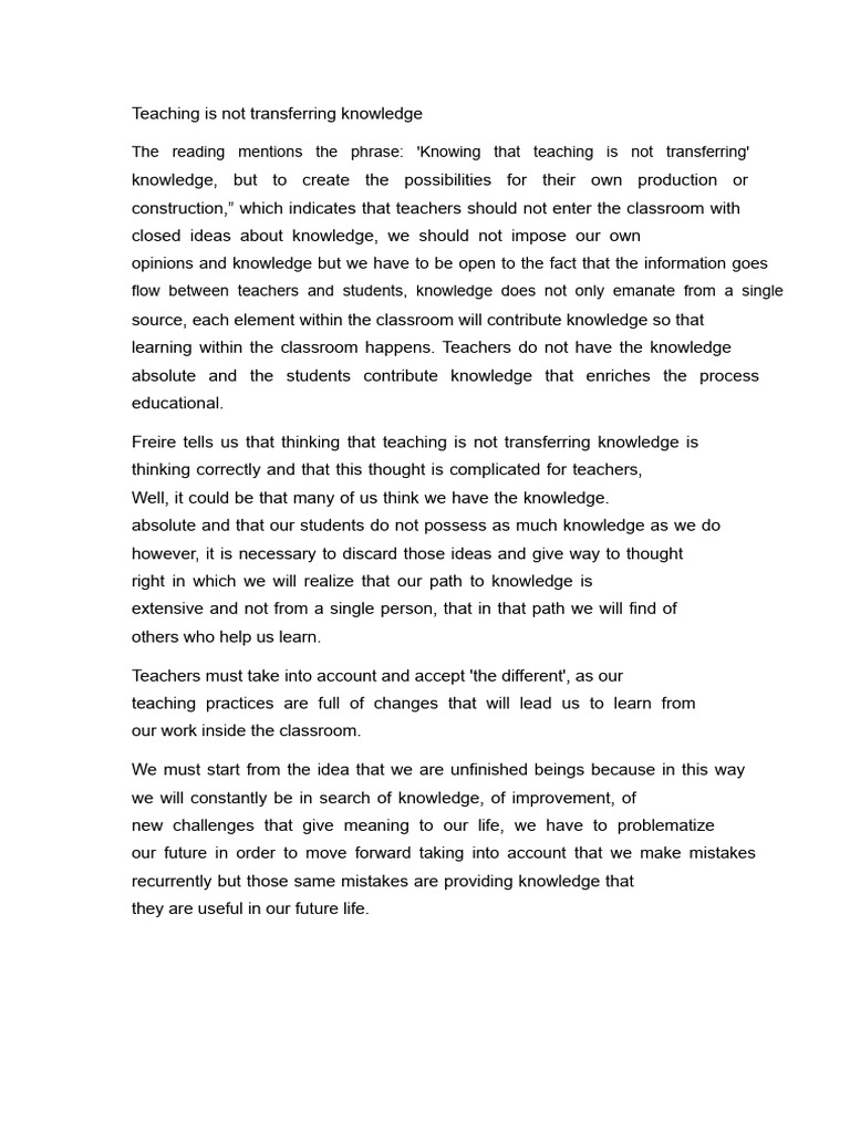Rethinking Teaching: Knowledge Creation | PDF | Knowledge | Teachers