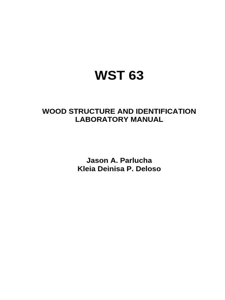 Wood Structure Identification Manual | PDF | Wood | Hardwood