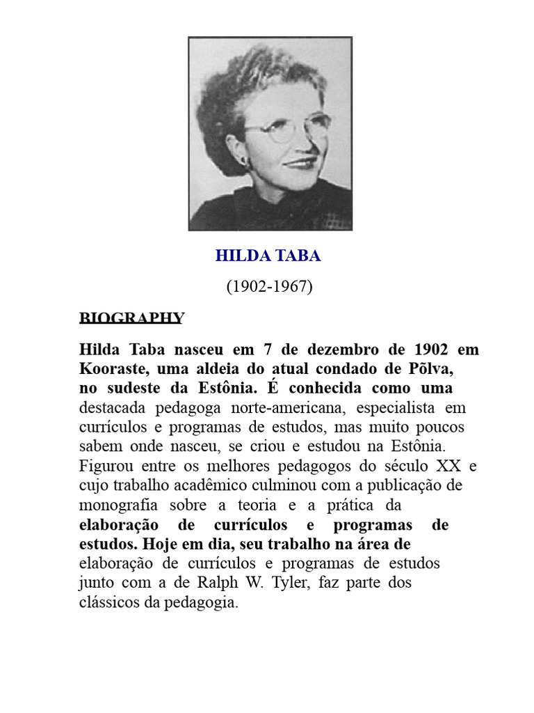 Hilda Taba | PDF