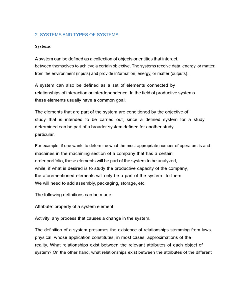 Understanding Systems and Their Types | PDF | Discrete Mathematics ...