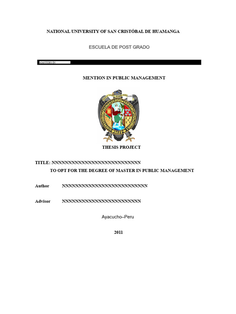 Postgraduate Thesis Plan Outline Unsch. POSTGRADUATE.2011 | PDF