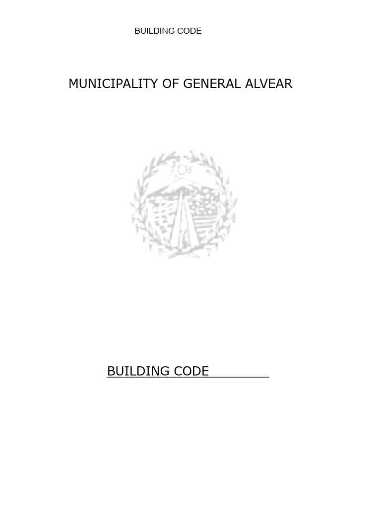 General Alvear Building Code Overview | PDF | Building Code | Bathroom