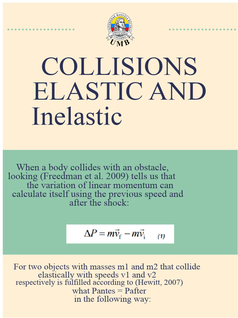 Infographic Elastic and Inelastic Collisions Group C1a | PDF