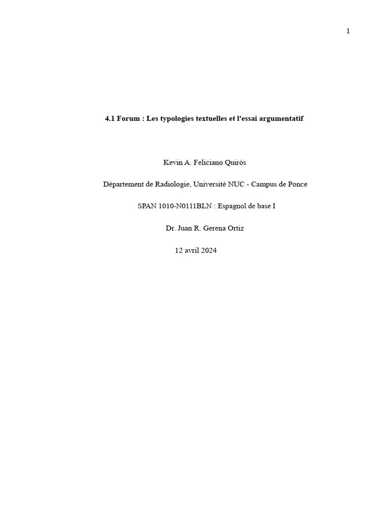 Typologies textuelles et essai argumentatif | PDF | Réseautage social ...