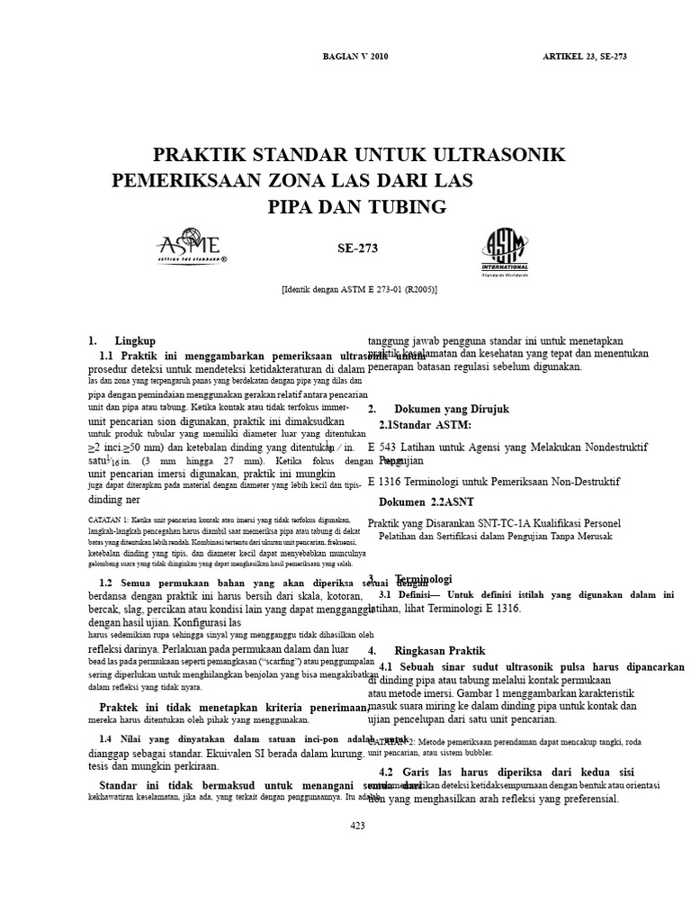 ASTM SE-273 | PDF
