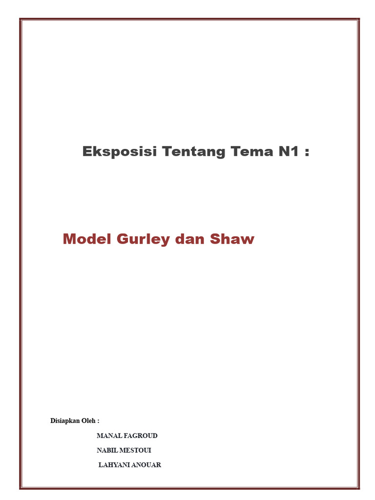 Model Gurley Dan Shaw | PDF