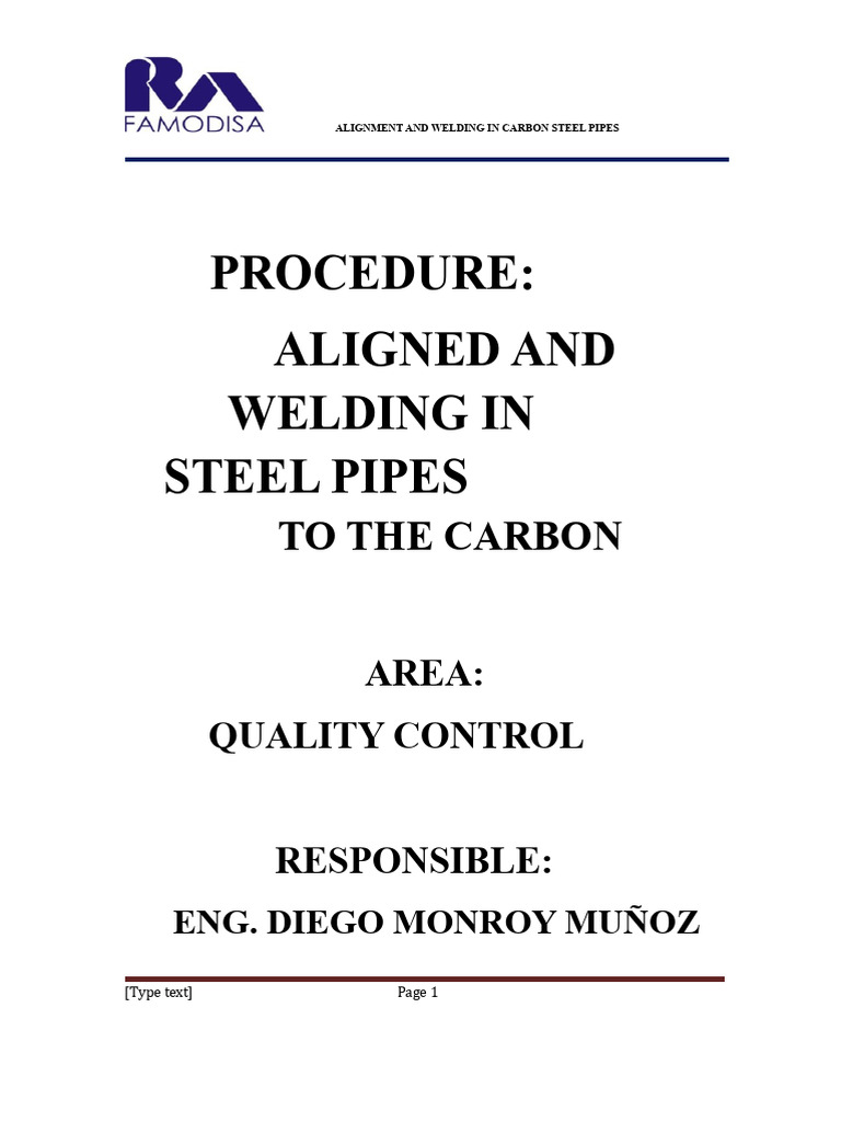 Alignment and Butt Welding in Carbon Steel Pipes | PDF | Welding ...