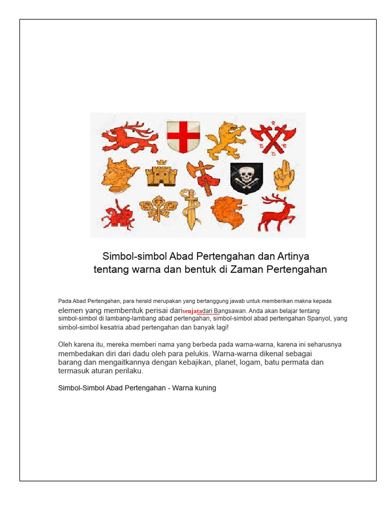 Simbol dan Makna Warna Abad Pertengahan | PDF