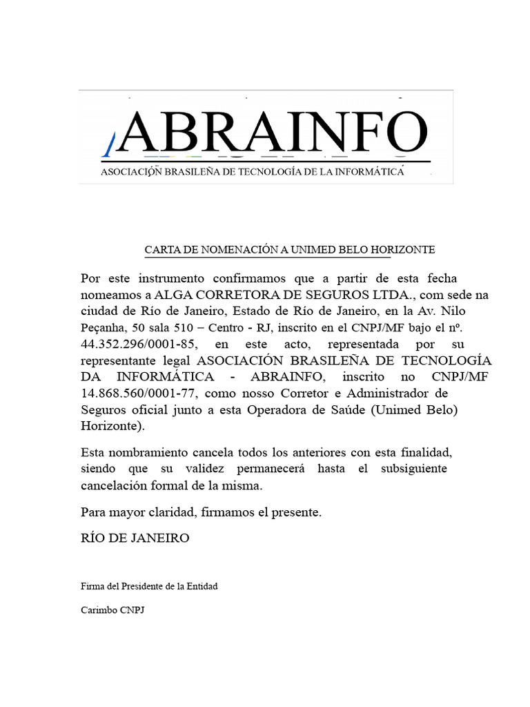 Carta de Nombramiento | PDF