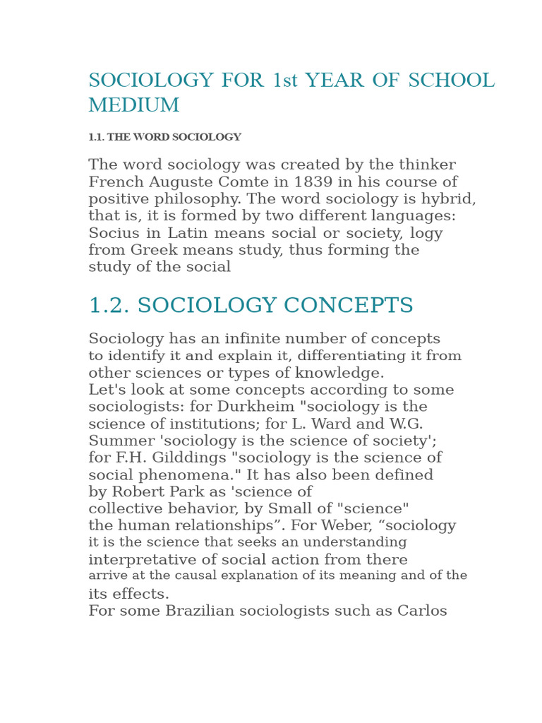 Introduction to Sociology Concepts | PDF | Sociology | Value (Economics)