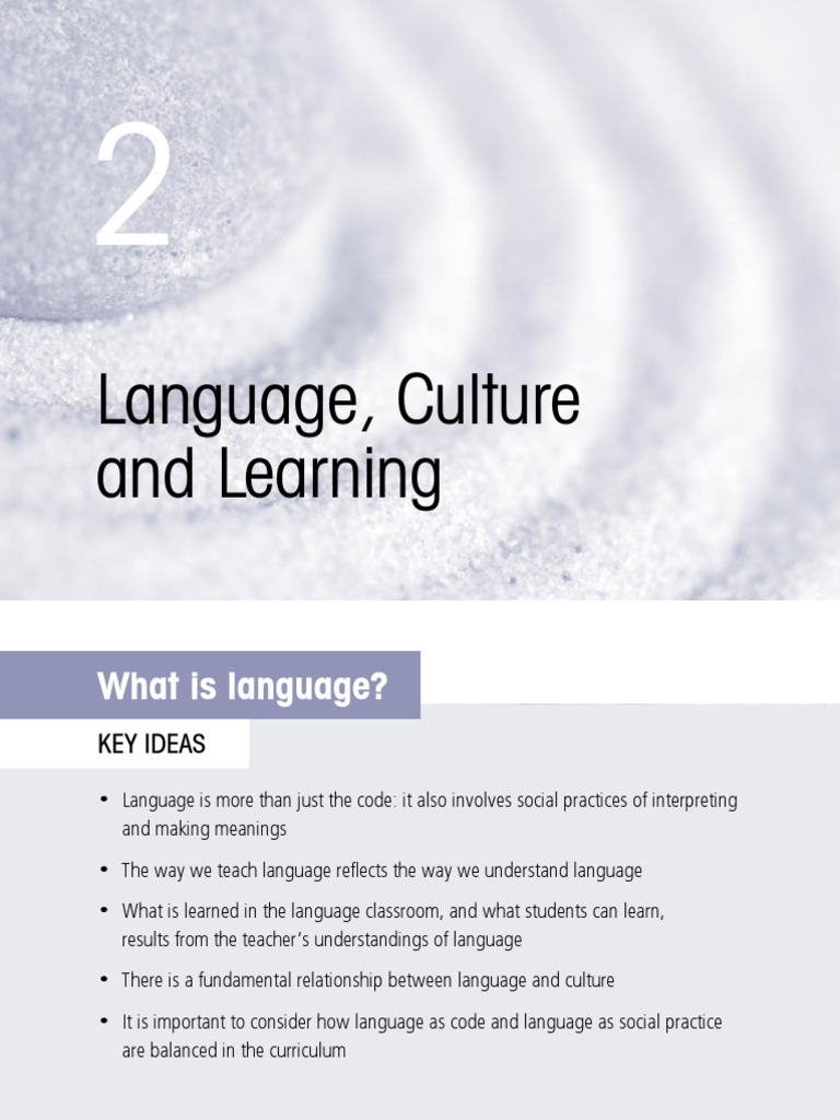 Language and Culture in Education | PDF | Second Language Acquisition ...