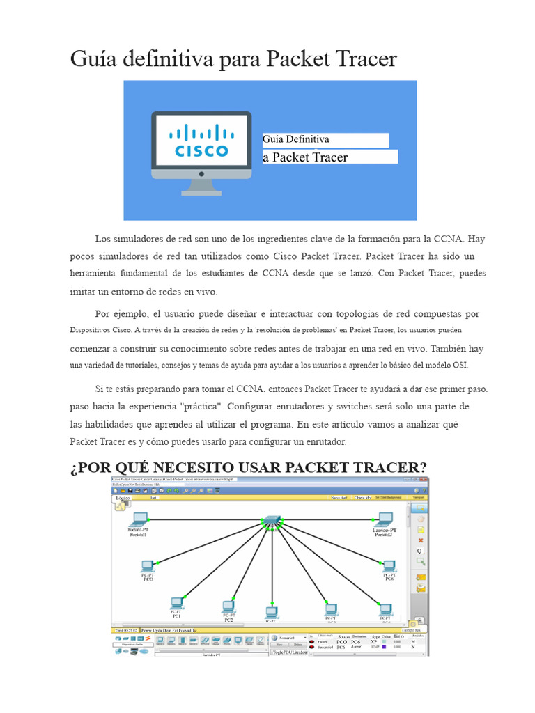 Guía de Cisco Packet Tracer para CCNA | PDF | Enrutador (Computación ...