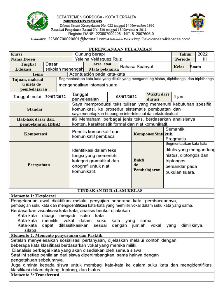 Pembelajaran Diptong dan Triptong | PDF