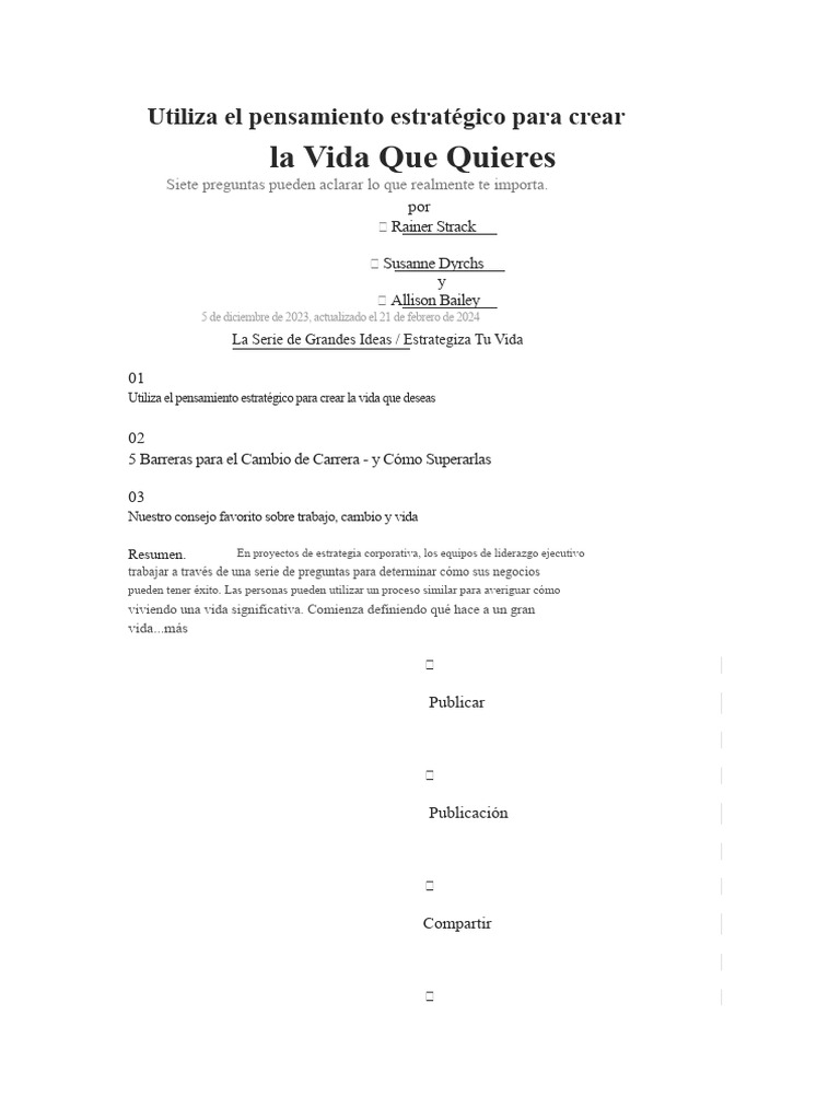 Estrategia para Crear Tu Vida Ideal | PDF | Felicidad | Pensamiento