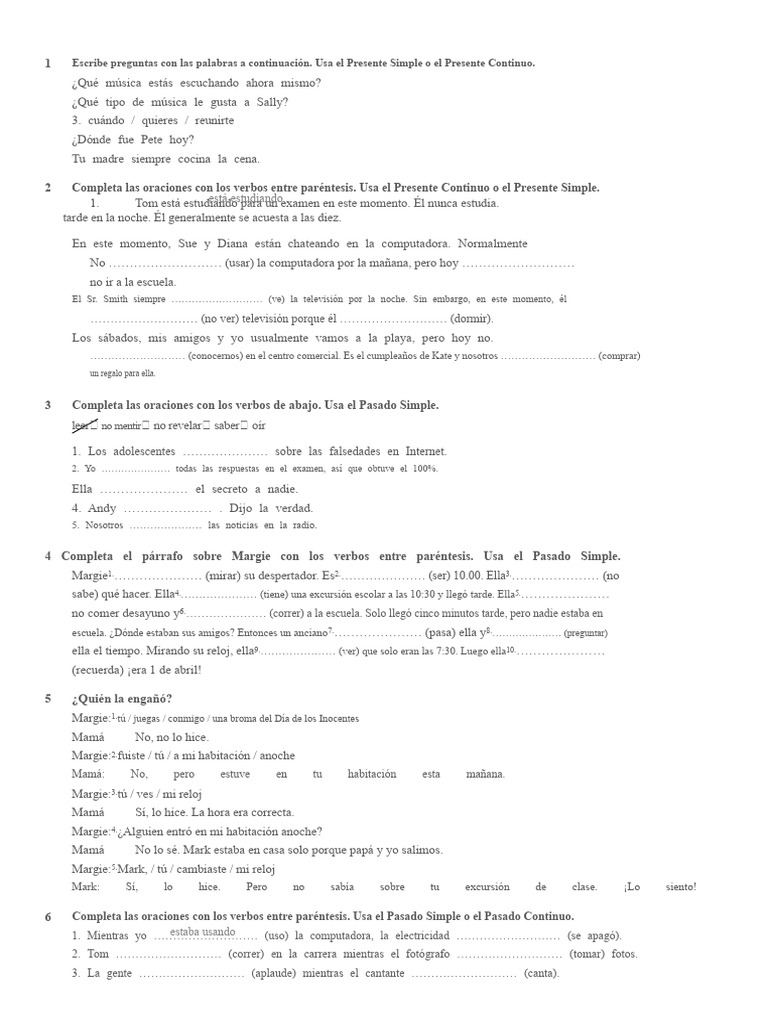 2 Eso Ejercicios de Repaso | PDF | Lingüística | Gramática