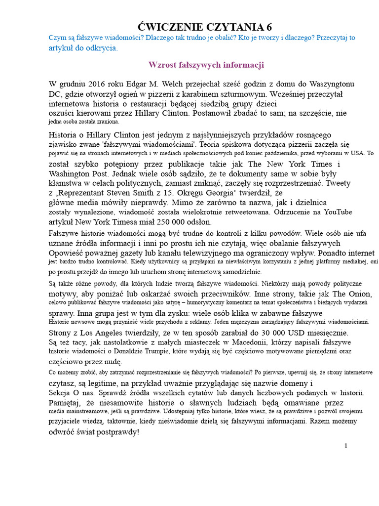 TRS6 - Cwiczenie Czytania 6 | PDF