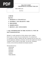 Ripper Titration for SO2 in Wine | PDF | Titration | Chemistry