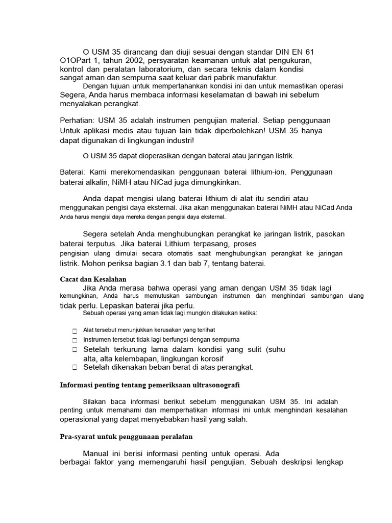 Manual USM 35 Dalam Bahasa Portugis | PDF