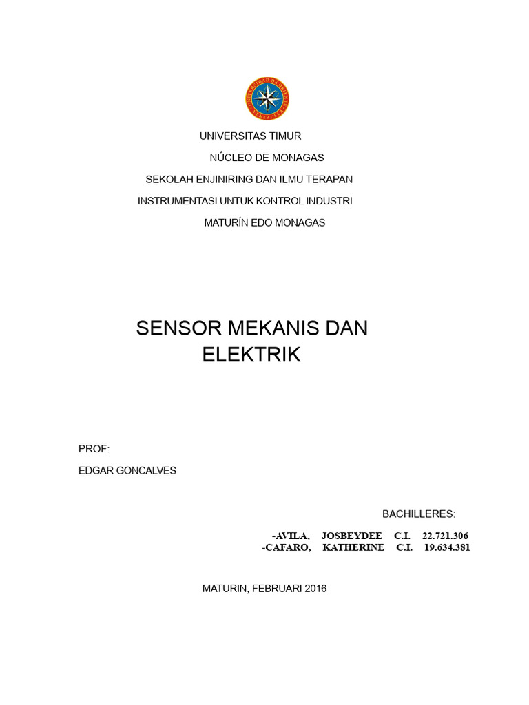 Sensor Mekanis dan Listrik dalam Industri | PDF