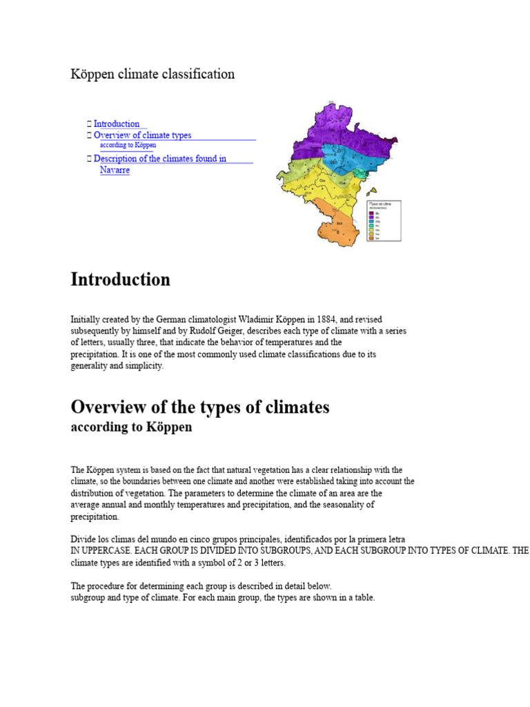 Köppen Climate Classification | PDF | Oceanic Climate | Temperate Climate
