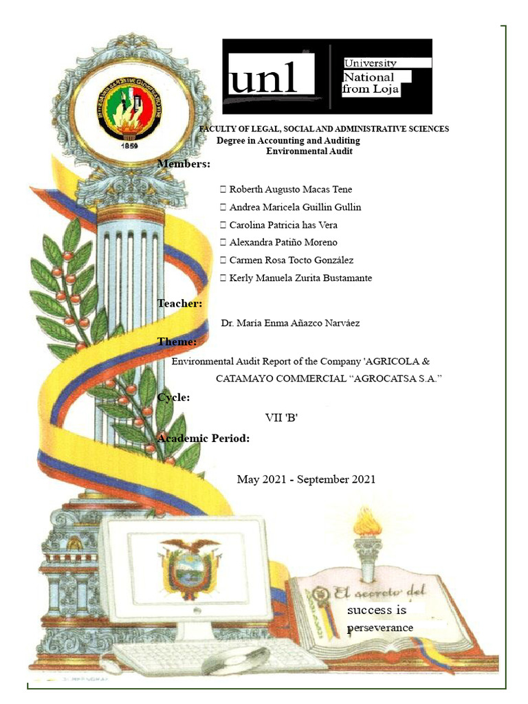 Environmental Audit Report for AGROCATSA | PDF | Waste | Regulatory ...