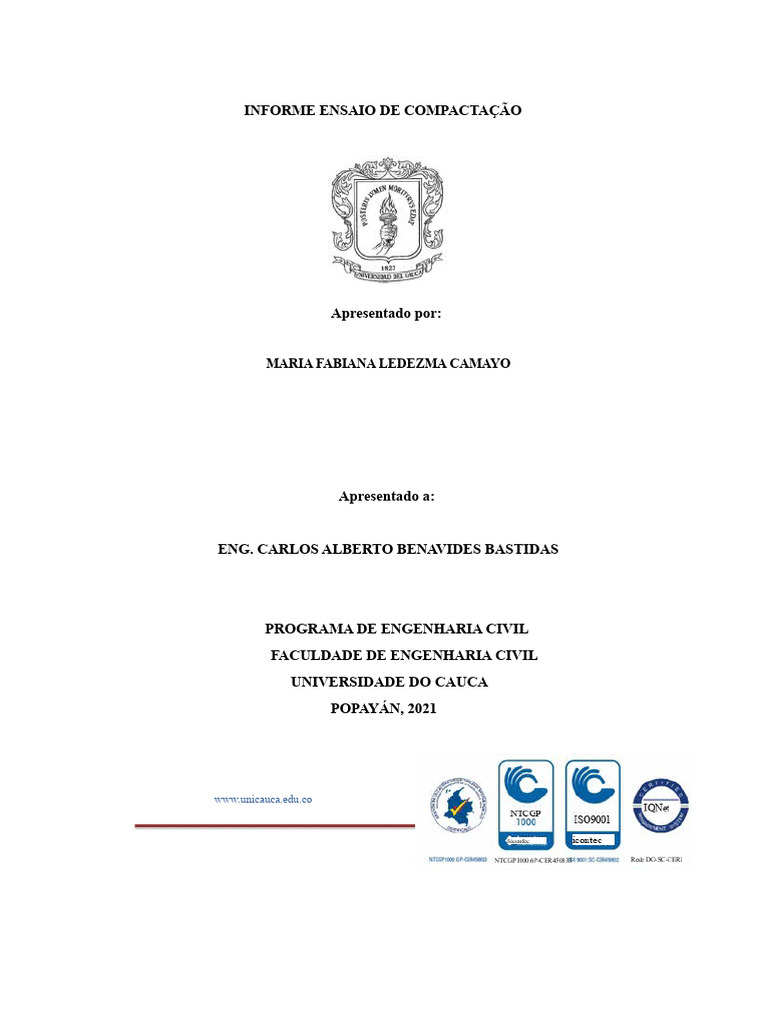 Ensaio de Compactação de Solo Proctor | PDF | Umidade | Solo