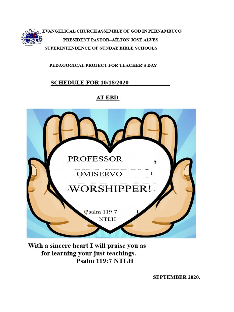 Teacher's Day Program for EBD 2020 | PDF | God In Christianity | Psalms