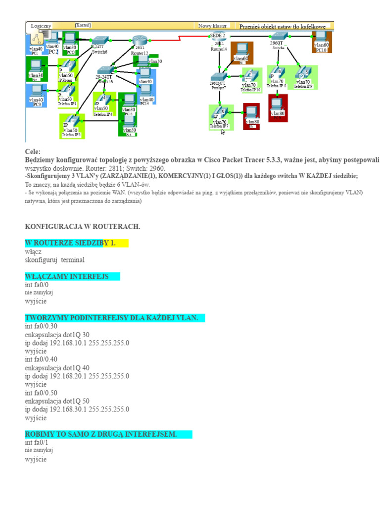 08 - Zadanie 1 - Konfiguracja VOIP Cisco | PDF