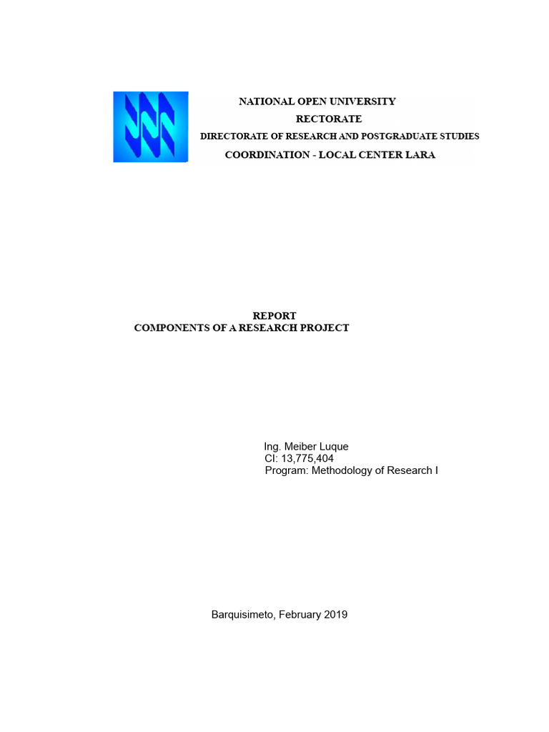 Components of a Research Project Guide | PDF | Hypothesis | Methodology