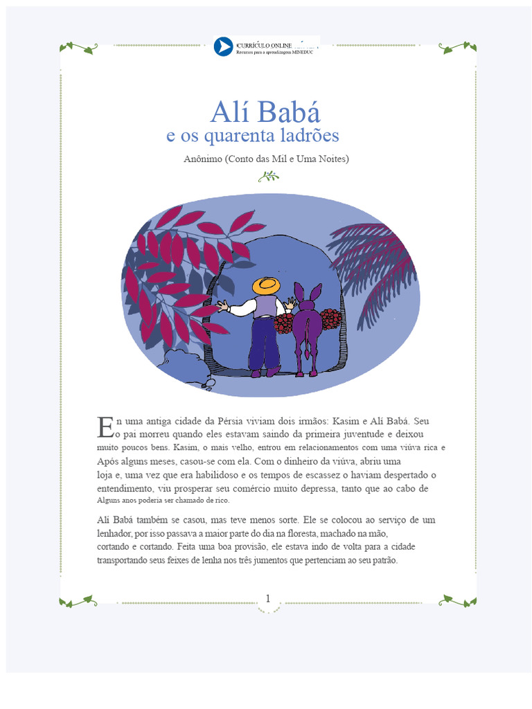 Ali Baba e Os 40 Ladrões | PDF | Todos | Morte