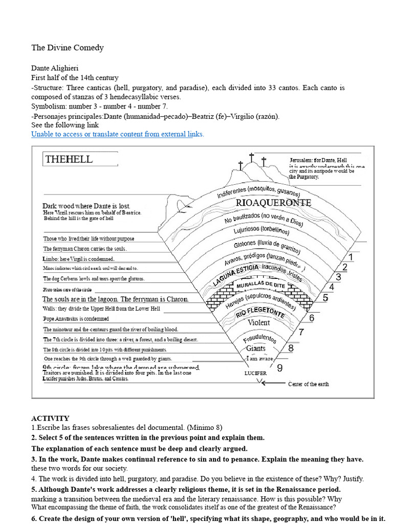 Workshop The Divine Comedy | PDF