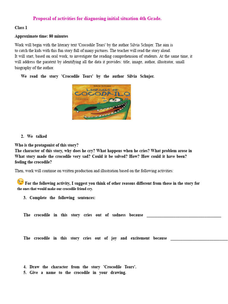Initial Situation Activities 4th | PDF | Narrative