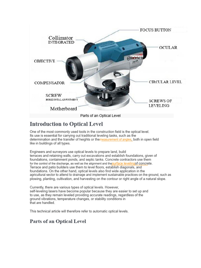 Understanding Optical Level Components | PDF | Optics | Electromagnetic ...