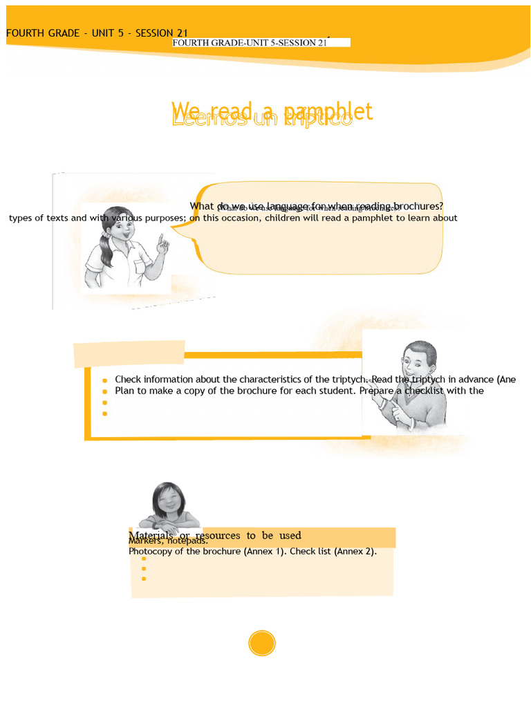 Fourth Grade Unit 5 Session 21 We Read A Brochure | PDF | Machu Picchu ...