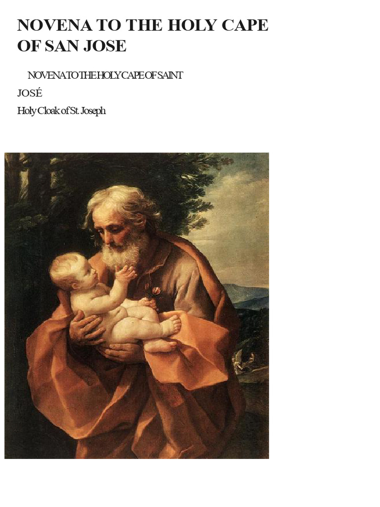 Novena To The Holy Cape of Saint Joseph | PDF