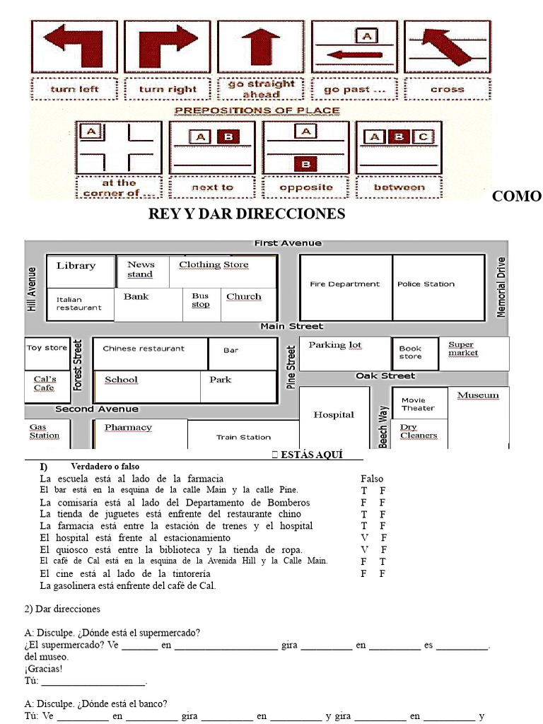 Actividades Divertidas para Preguntar y Dar Direcciones Juegos 41604 | PDF