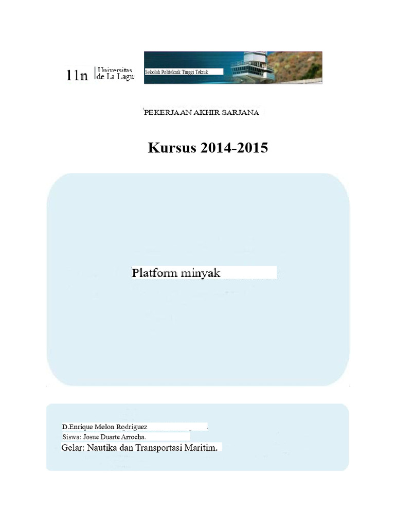 Platforma Minyak | PDF