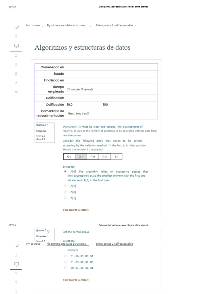 Extra Points 2 Self-Assessable - Review of The Attempt | PDF | Theoretical Computer Science ...