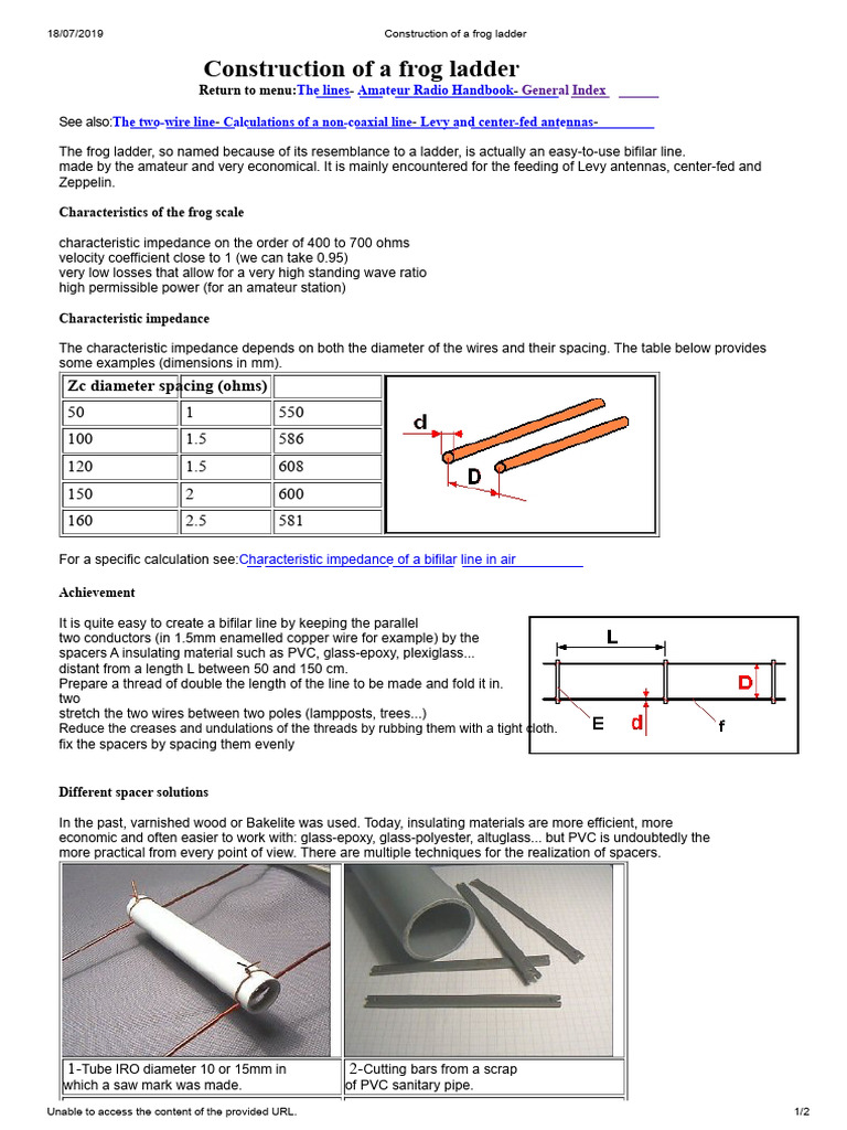 How to Build a Frog Ladder Antenna | PDF | Antenna (Radio) | Electrical ...