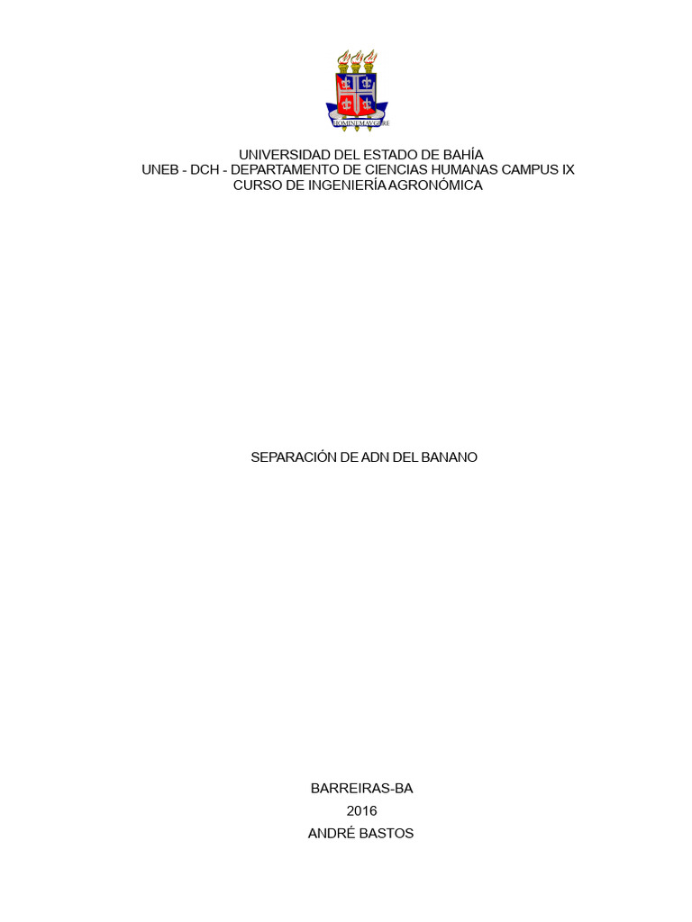 Extracción de ADN del Banano | PDF | Ácidos nucleicos | Adn